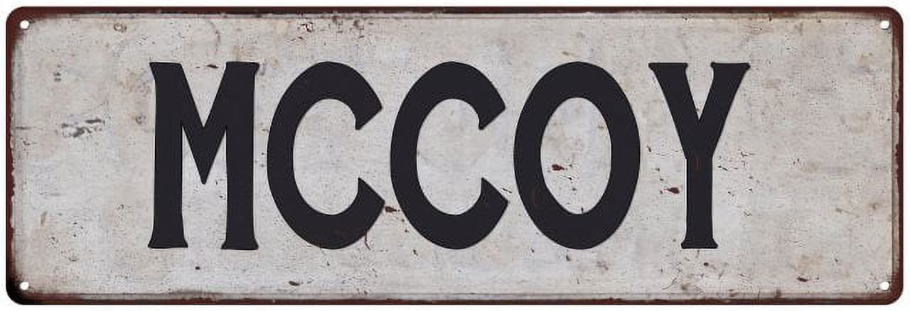 MCCOY Vintage Look Rustic Chic Metal Sign 6x18 106180036203 - Walmart.com