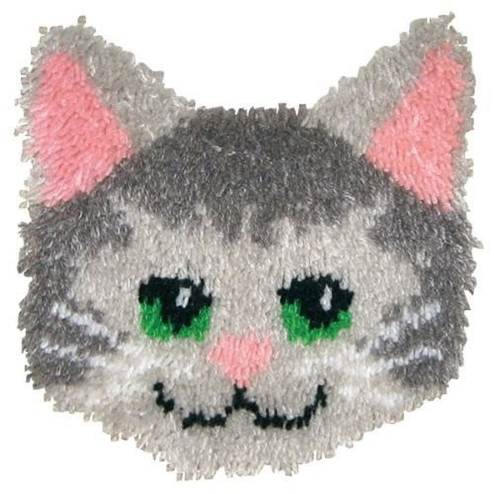 MCG Textiles Huggables Animal Kitty Pillow Latch Hook Kit - Walmart.com