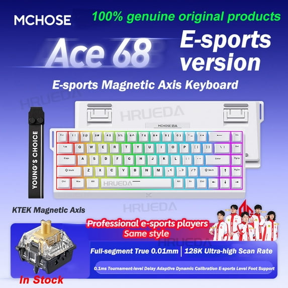 MCHOSE Ace 60 Pro 68 Magnetic Axis Mechanical Keyboard Original 0.01ms ...