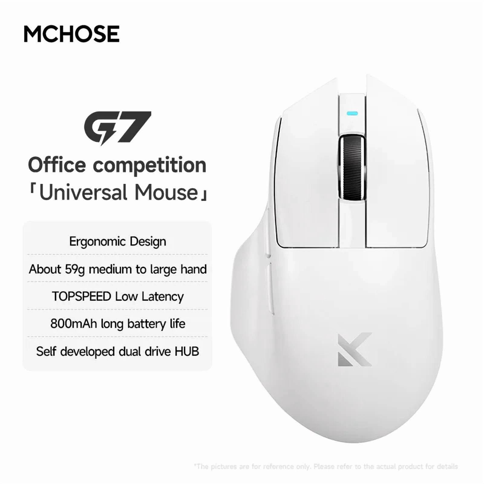 MCHOSE G7 Wireless Tri-Mode Mouse Esports Gaming Computer Bluetooth ...