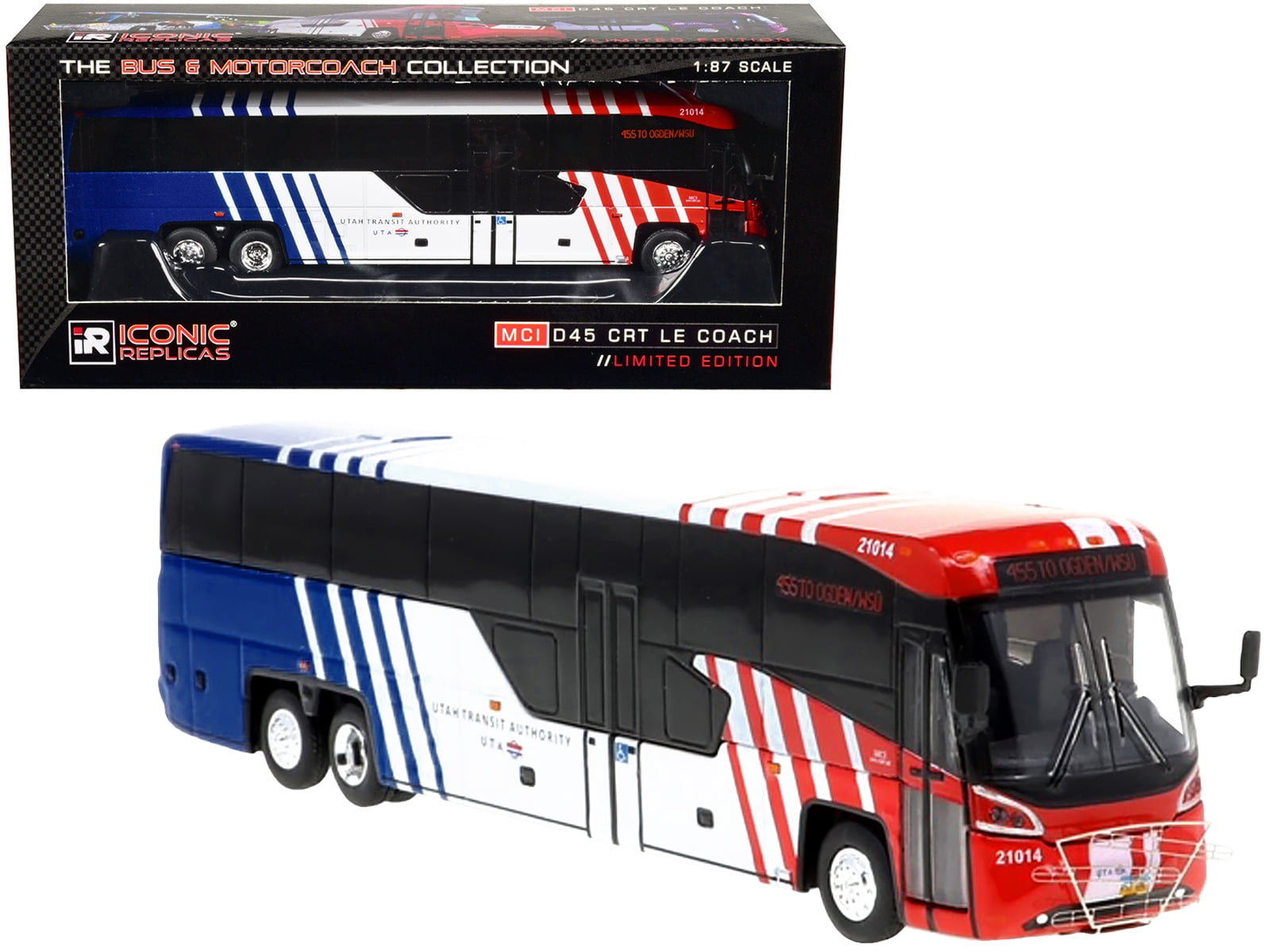 MCI D45 CRT LE Coach Bus "Utah Transit Authority" Destination: "455 To ...