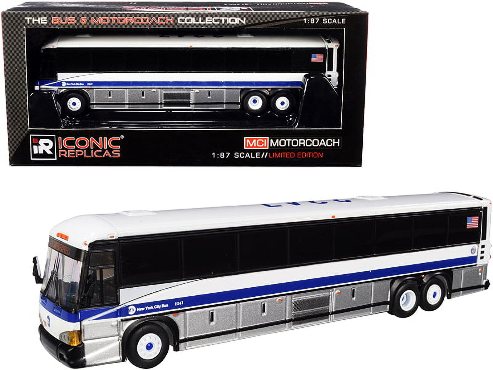MCI D4505 Motorcoach Bus #X21 Super Express New York MTA White and ...