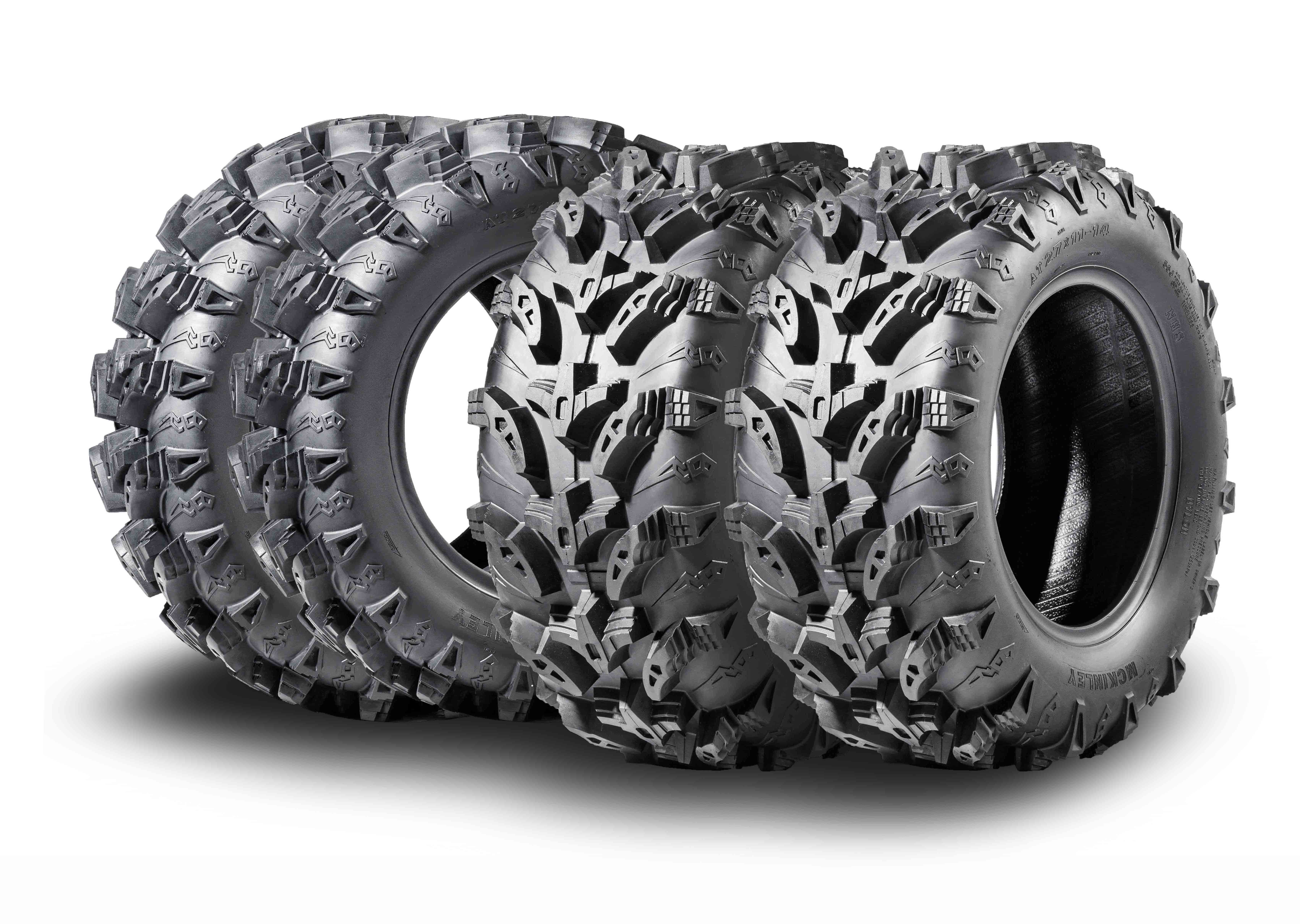 MCKINLEY UTV ATV Tires 26X10-12 & 26X12-12 6-Ply Full Set Super Mud All ...