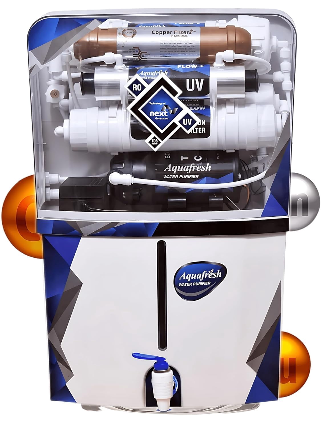 MCLORD AQUA FRESH PREMIUM SERIES RO WATER PURIFIER ROUVCOPPER WITH ...