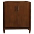 MCM 30" Single Sink Solid Wood Bathroom Vanity in Walnut with ...