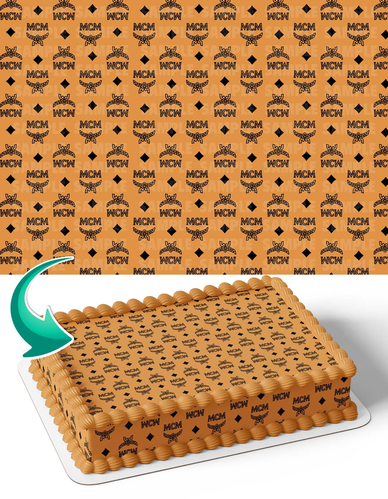 MCM Edible Edible Image Cake Topper Personalized Birthday Sheet Decal ...