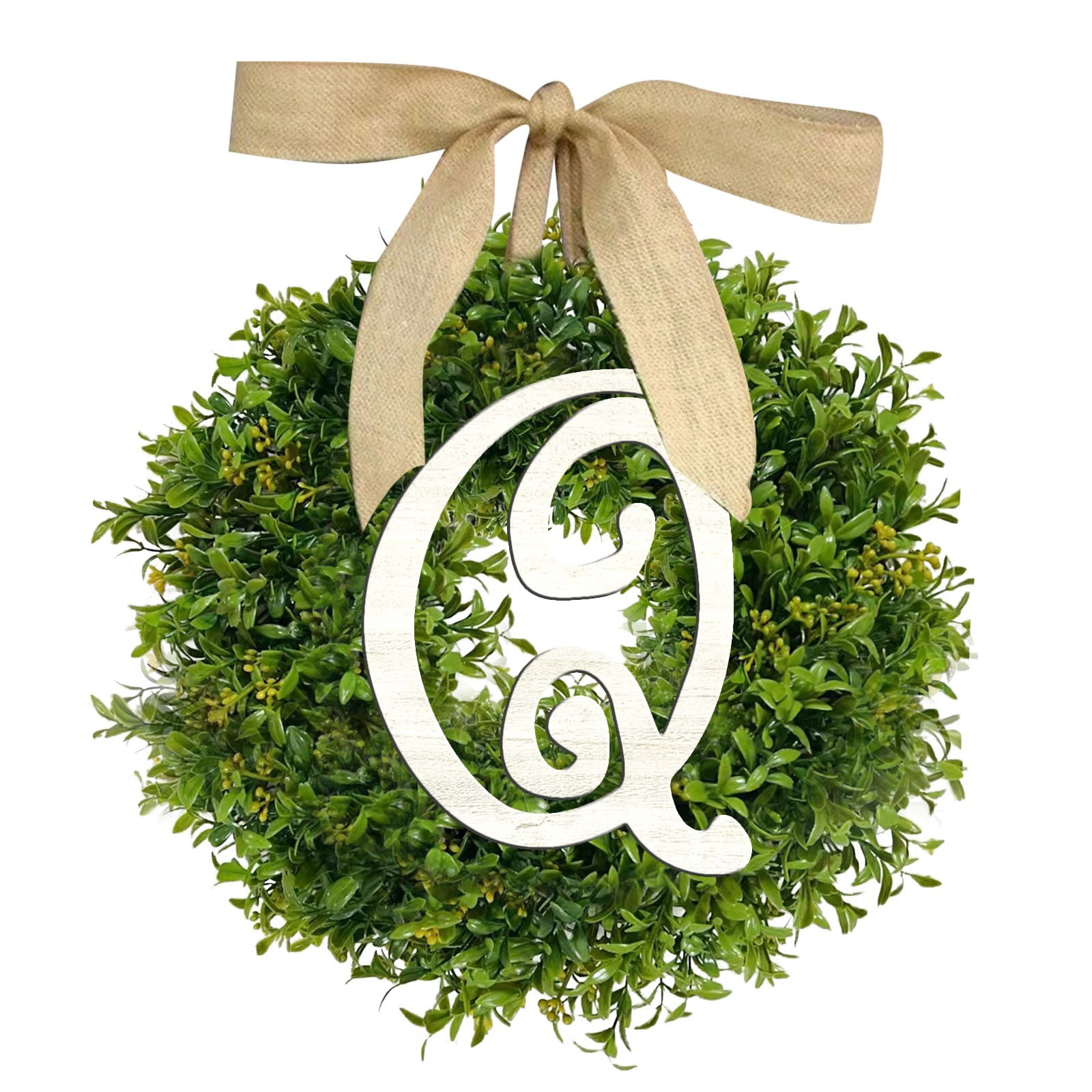 MCNNK Wreath With Bow Welcome Garland Creative 26 Letter Farmhouse ...