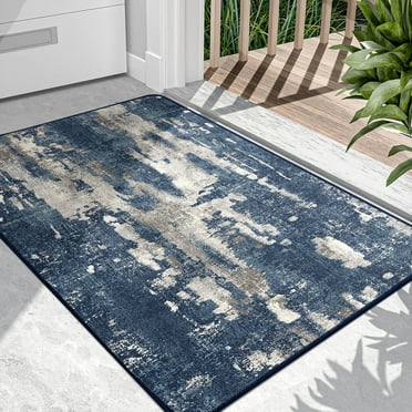 Luxe Weavers Abstract Marble Gold 4x5 Area Rug for Living Room and ...
