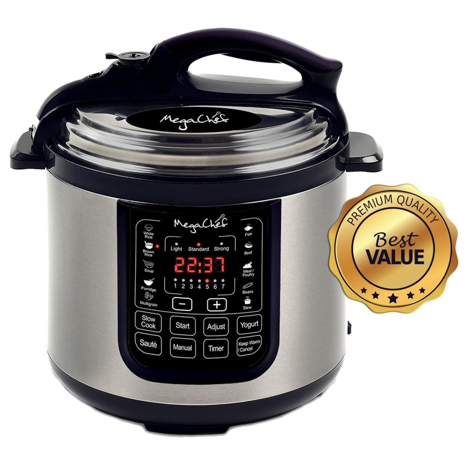 MCPR120A 8 Quart Pressure Cooker, Digital Multi-Cooker with 13 Presets ...