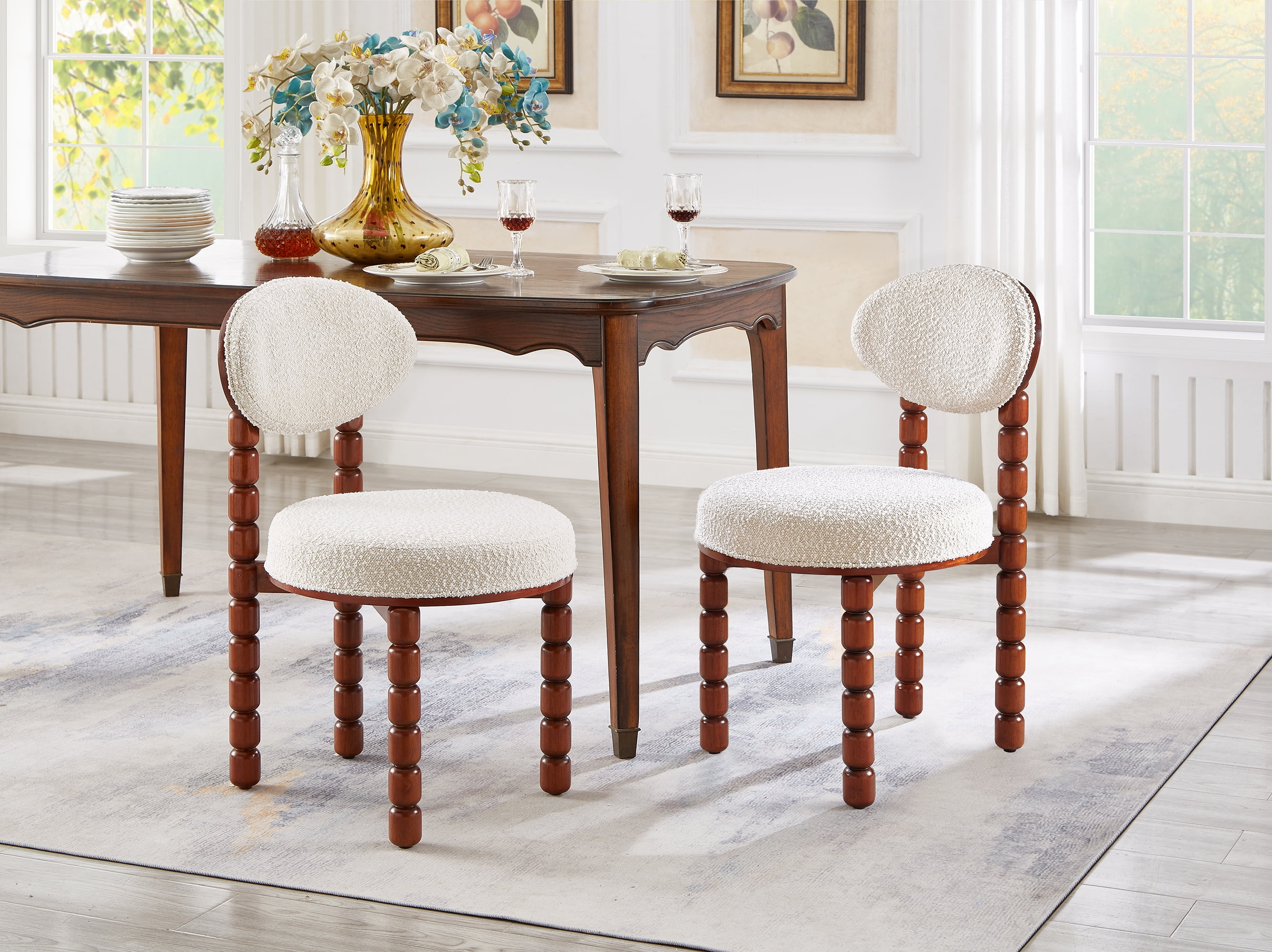 MCPRST Dining Chairs Set of 2, Mid-Century Modern Upholstered Single ...