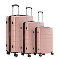 MCQ 3-Piece Luggage Sets, Hard Shell ABS Suitcases with Double Spinner ...