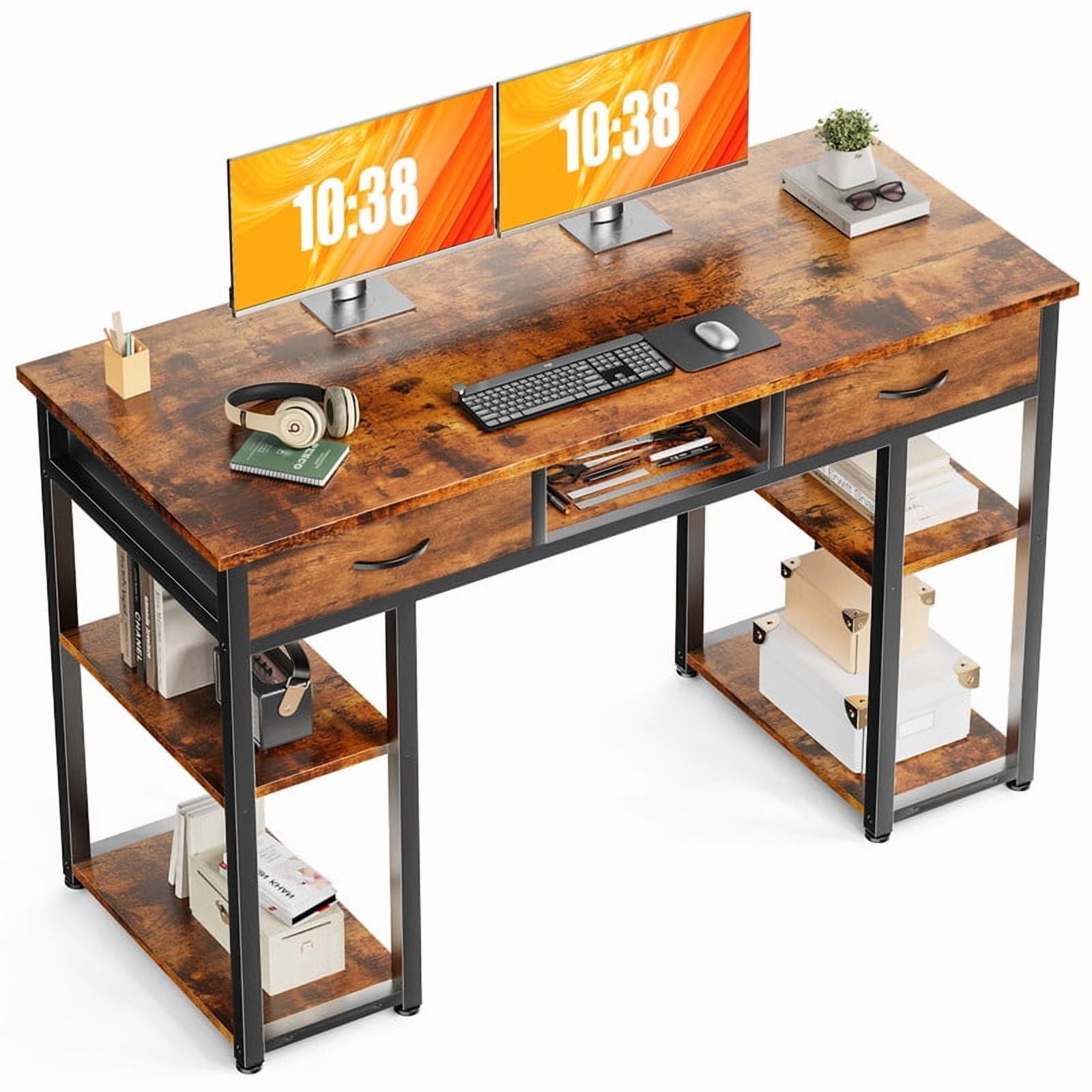 MCQ 48 Inch Desk with 2 Drawers Bedroom Kids Student Vanity Home Office ...
