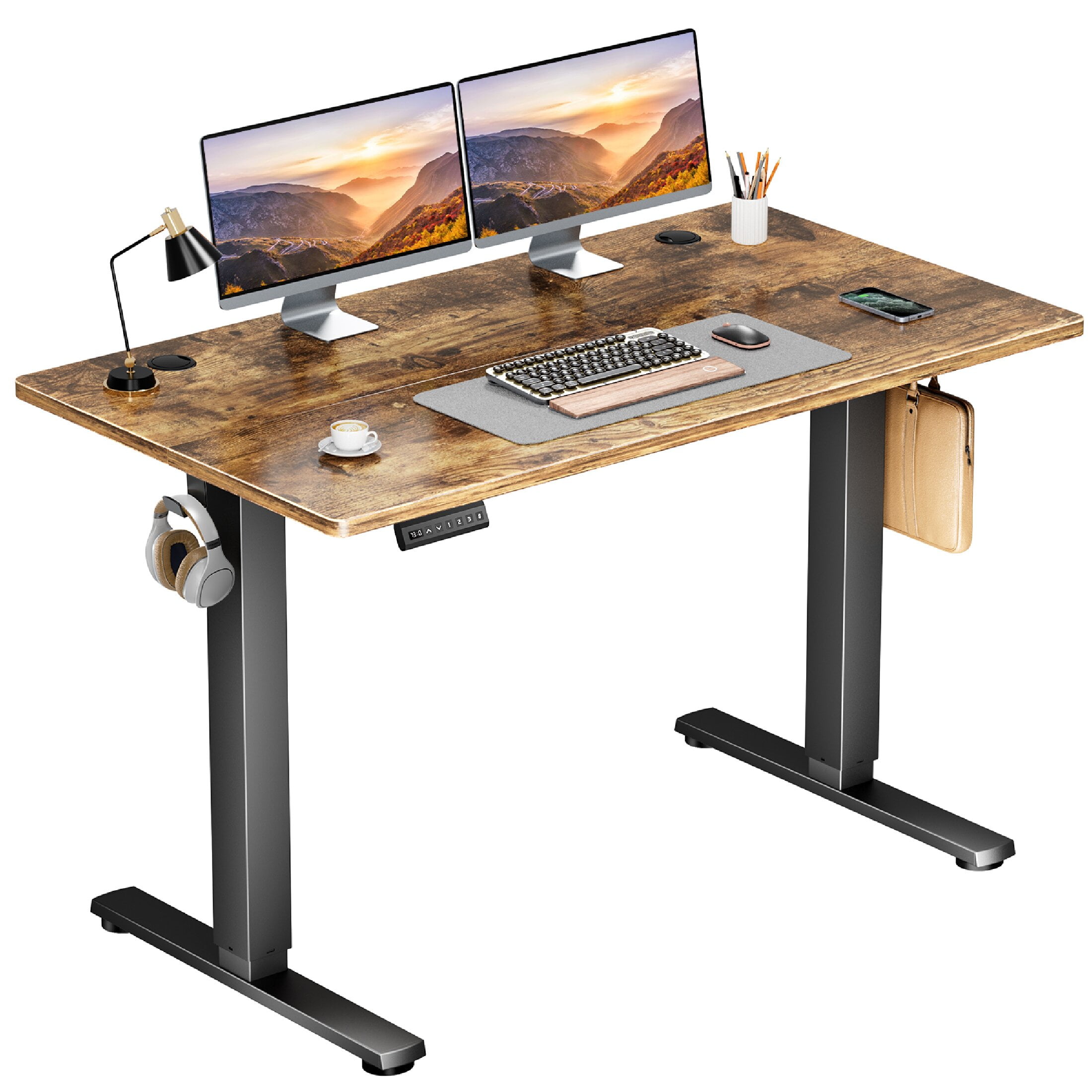 MCQ 48x24 Inch Electric Standing Desk, Ergonomic Rising Modern Lift ...