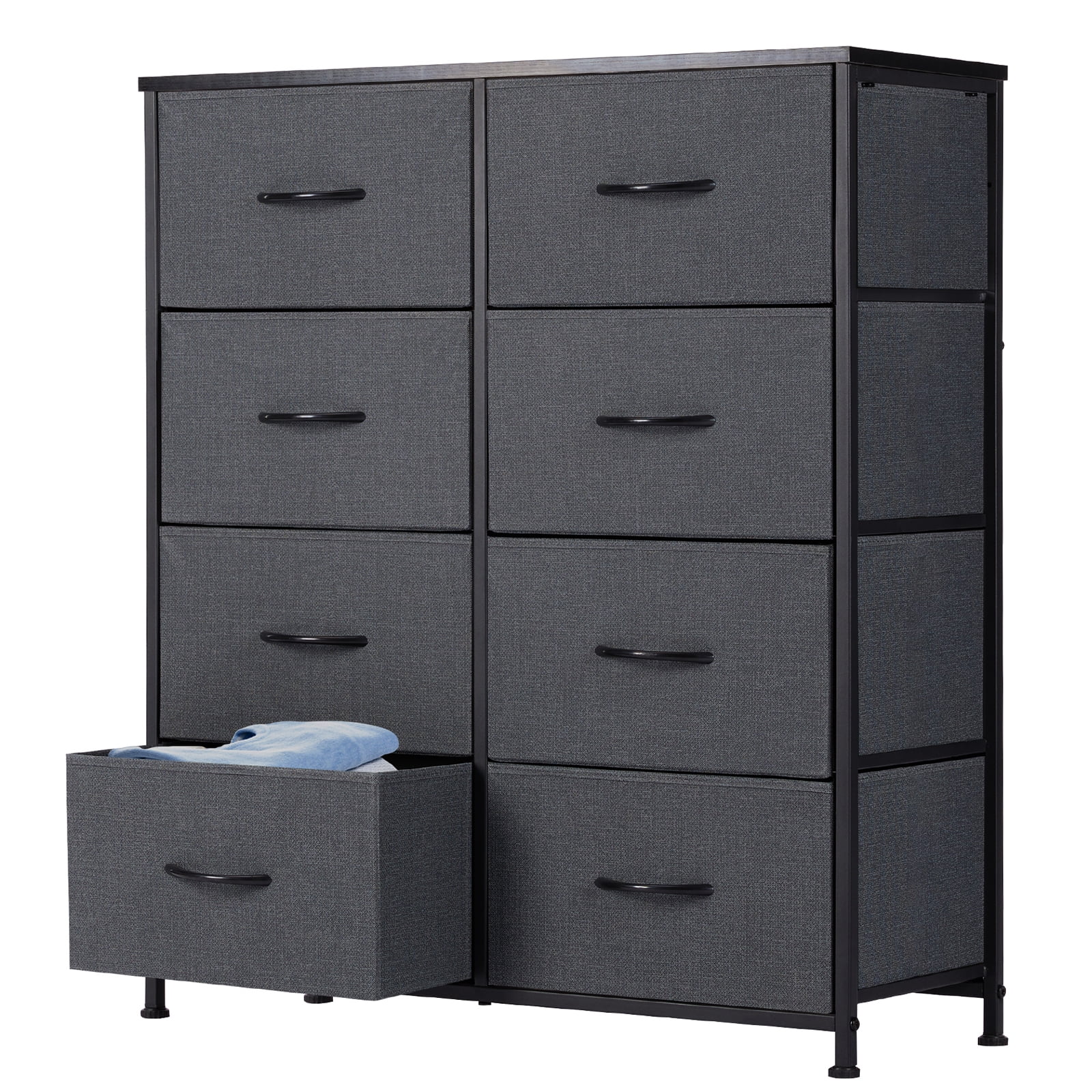 MCQ 8-Drawer Fabric Dresser, TV Cabinet Sideboard, Storage Organizer ...