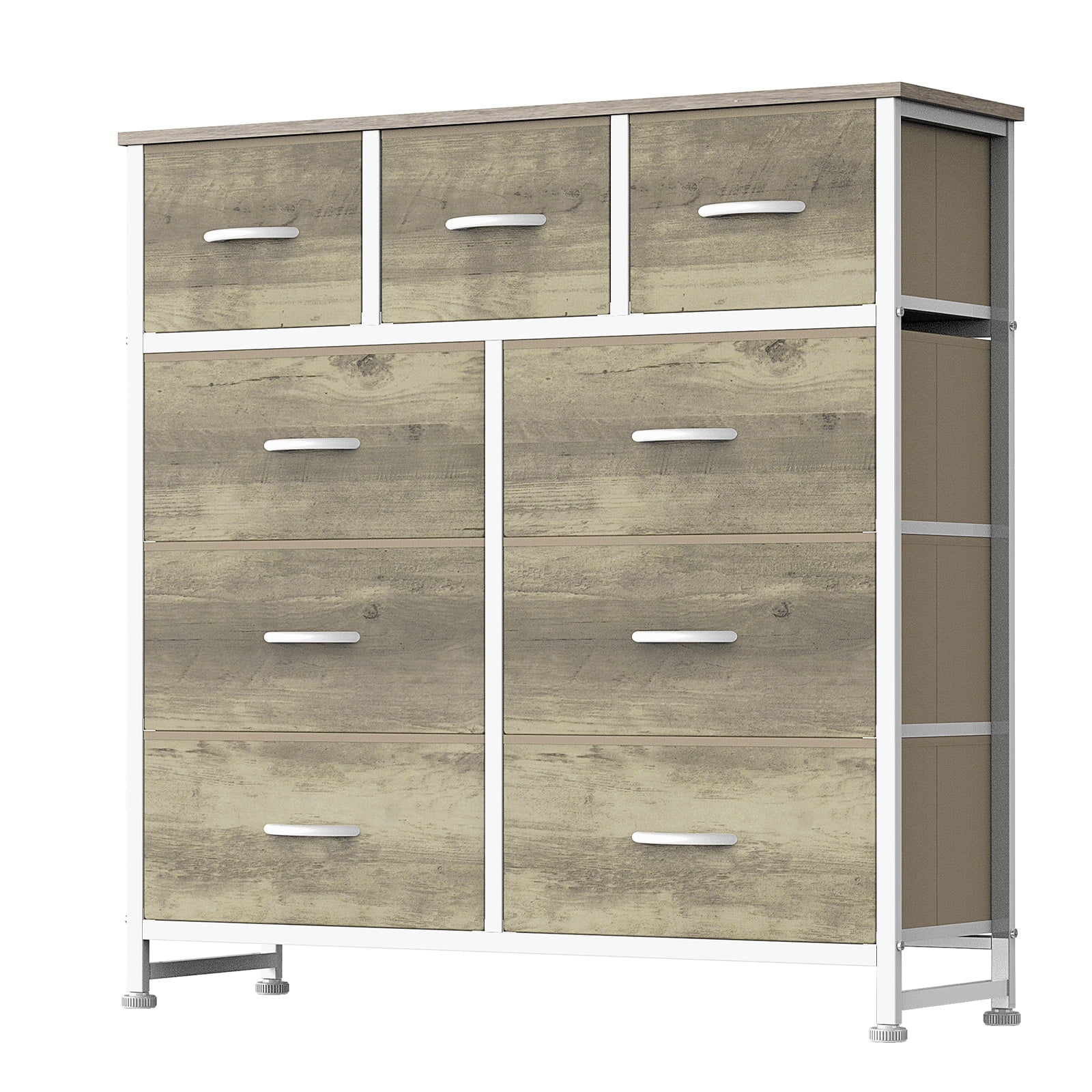MCQ 9 Fabric Drawers, TV Cabinet Sideboard with 9 Fabric Drawers ...