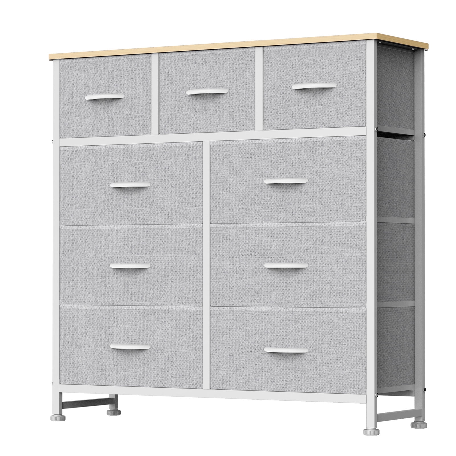 MCQ 9 Fabric Drawers, TV Cabinet Sideboard with 9 Fabric Drawers ...