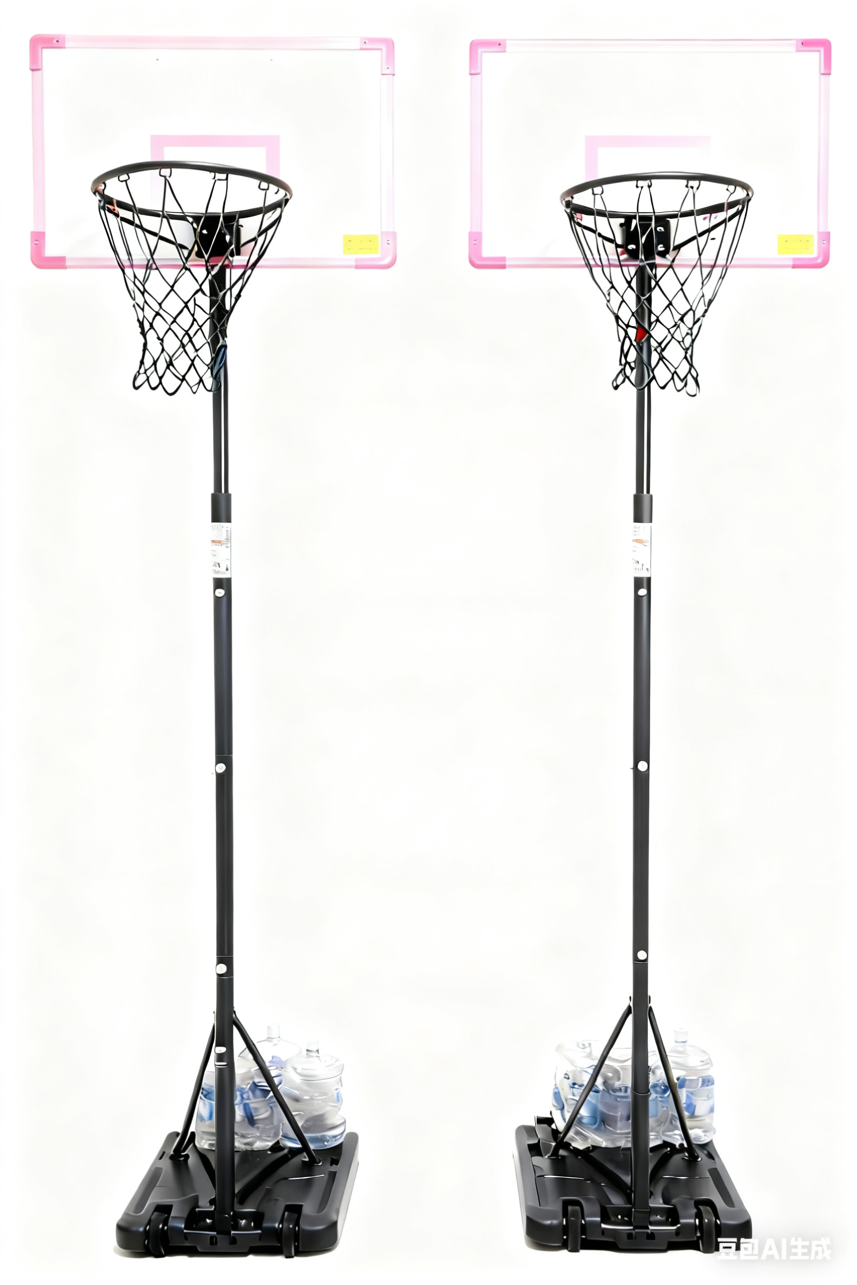 MCQ Kids Basketball Hoop Adjustable Height 5.1-8.5ft, Portable Indoor ...