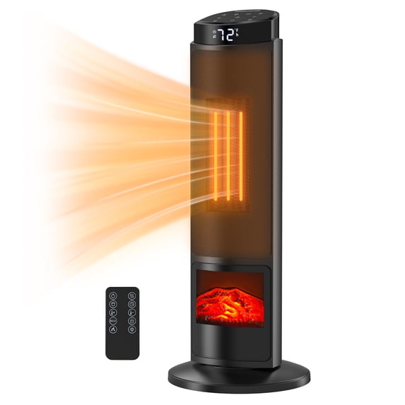 JIOABL Electric Space Heater with Remote and Thermostat, Overheating ...
