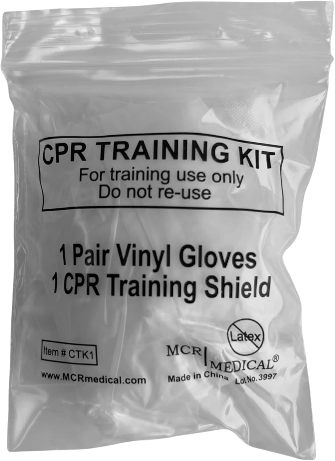 MCR Medical CPR Student Training Kits with Shield & Gloves, Pack of 100 - Walmart.com