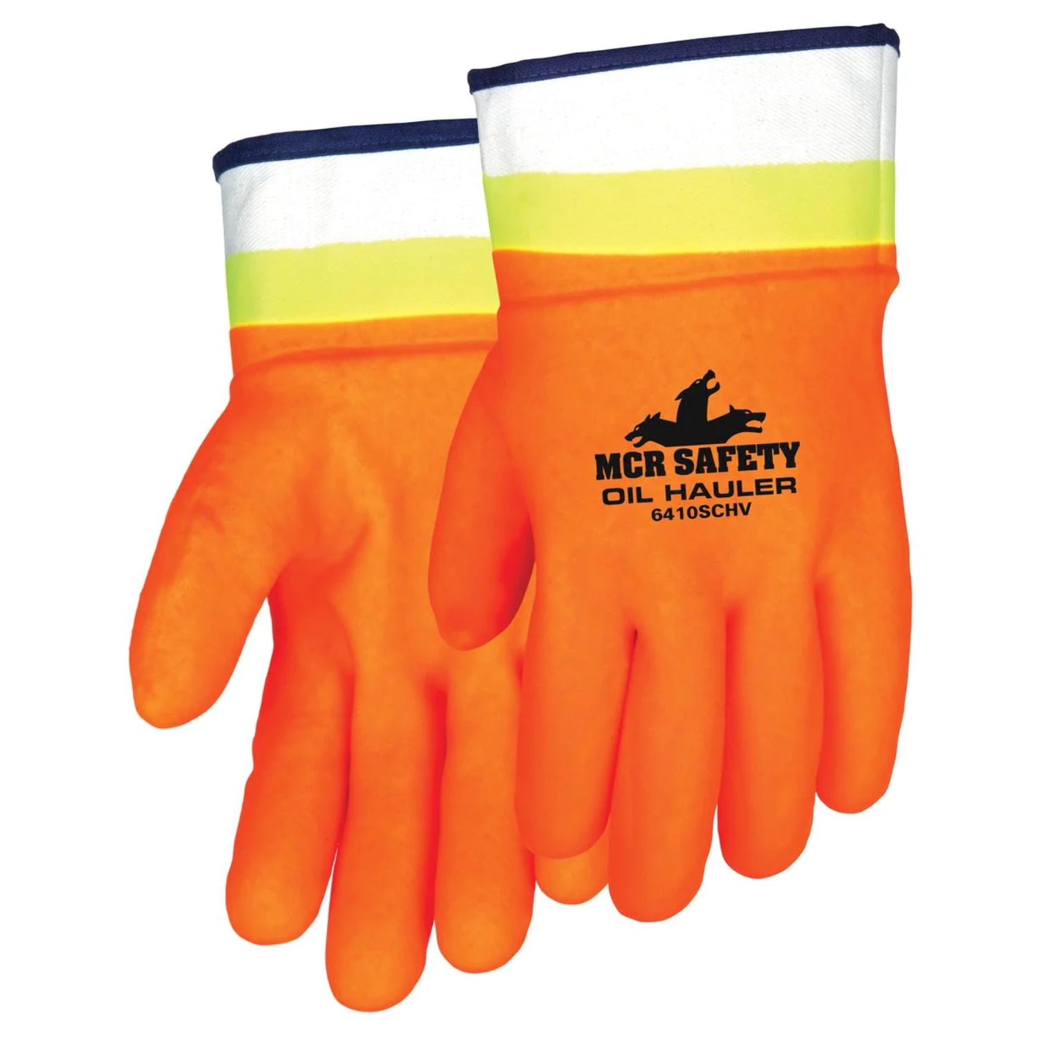 MCR Safety 6410SCHV Oil Hauler Double Dipped PVC Work Gloves Hi ...