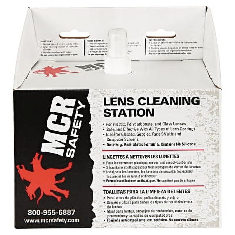 MCR Safety Disposable Lens Cleaning Stations, 8 in X 5 in - 1 KIT (135 ...
