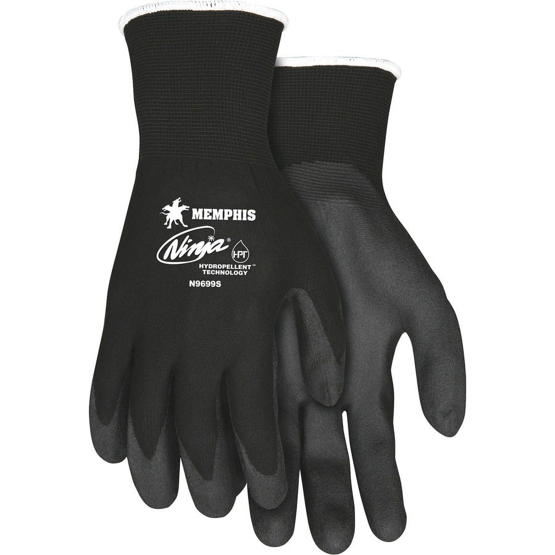 MCR Safety Ninja HPT Nylon Safety Gloves - Small Size - Black - Anti ...