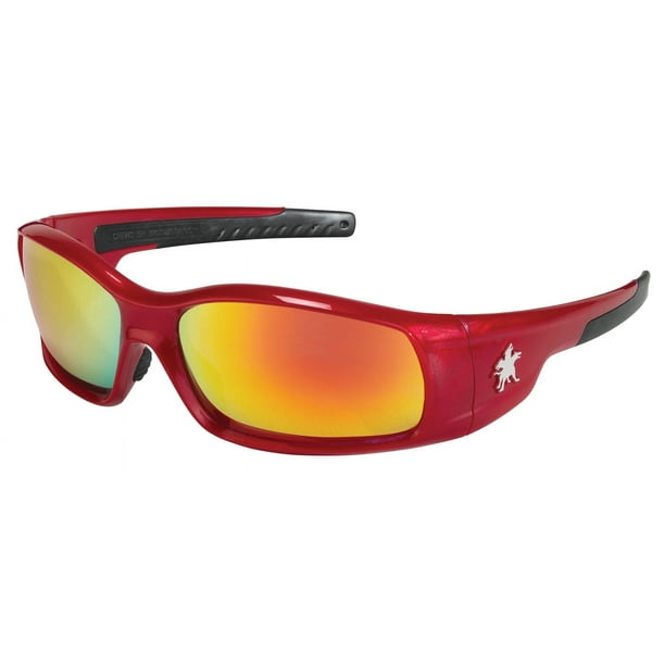 MCR Safety® Swagger® Eyewear, Red Frame, Fire Mirror Lens, 1/Each ...