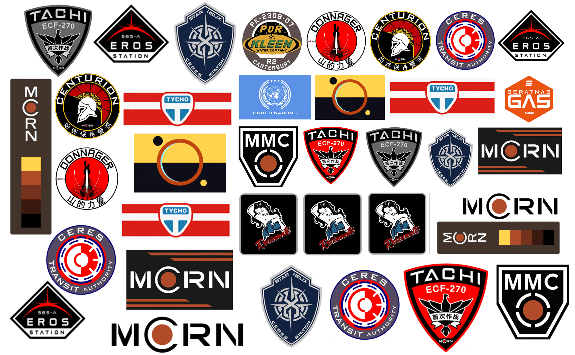 MCRN Expanse Outer Planets Mega Sticker Bundle - 36 Stickers - Walmart.com