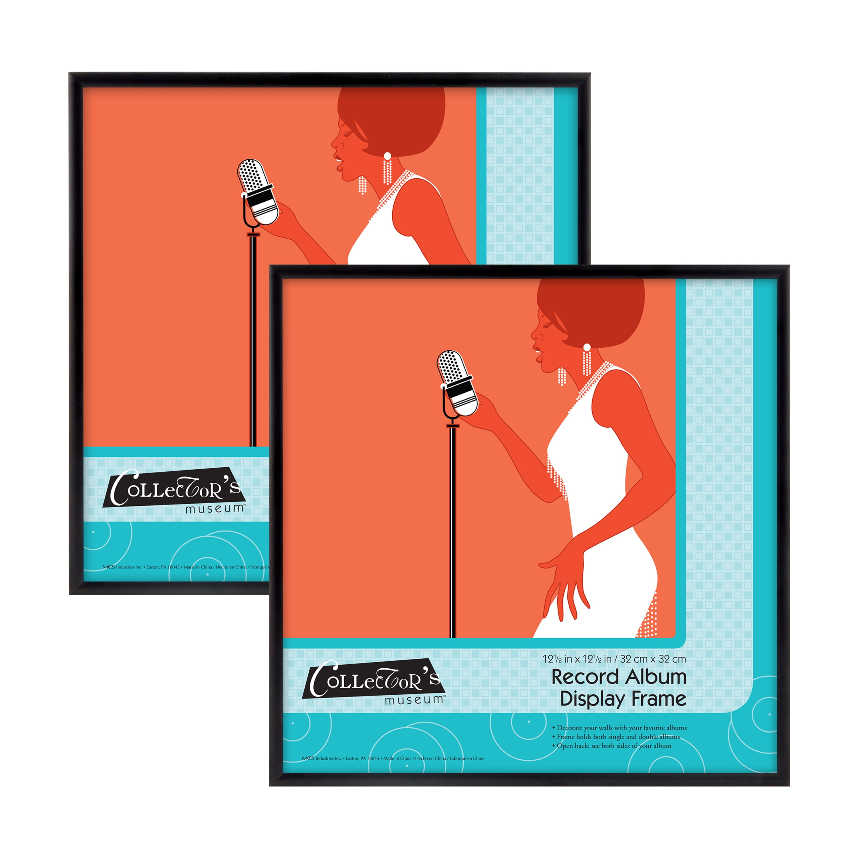 MCS 12.5"x12.5" Black Record Album Picture Frames, Set of 2 - Walmart.com