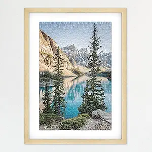 MCS 20x27 Puzzle Frame, Natural Woodgrain Frame for Finished Puzzles ...