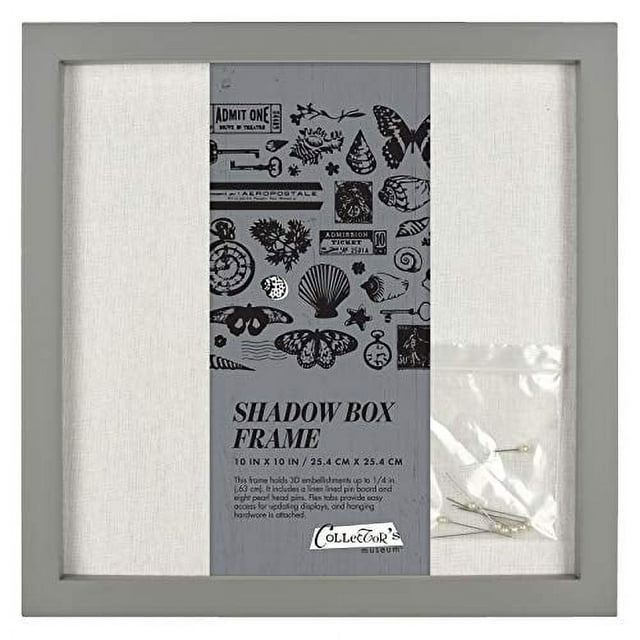 MCS 69031 10x10 Inch Linen Lined, Gray shadowbox, - Walmart.com