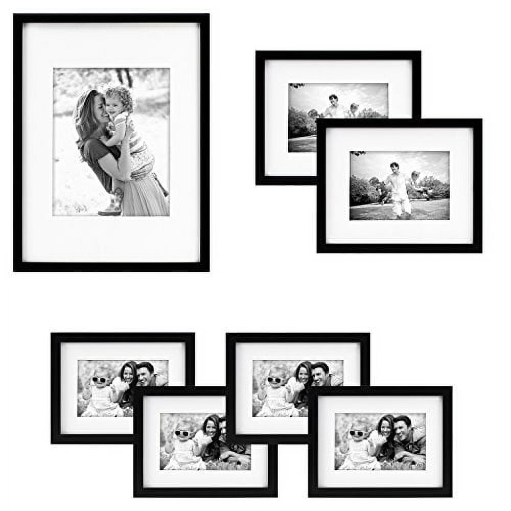 MCS, Black Gallery Wood 7 Piece Frame Set 65735 Finish - Walmart.com
