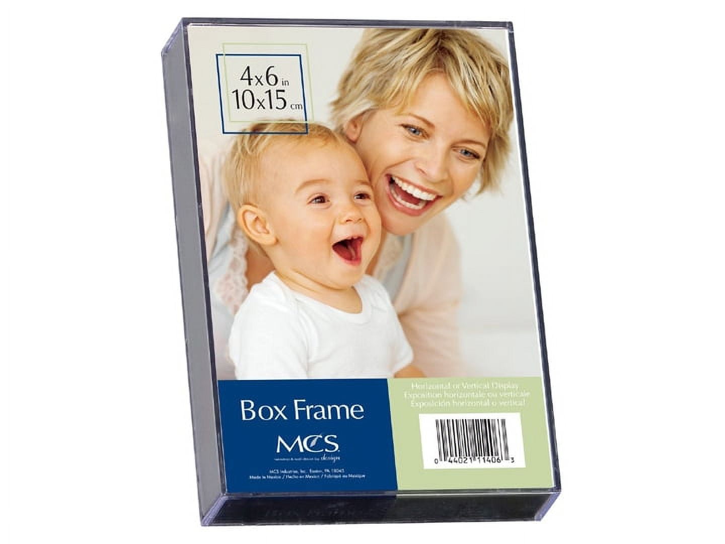 MCS Clear Acrylic Frame 4x6 Inch with White Core Box for Wall or ...