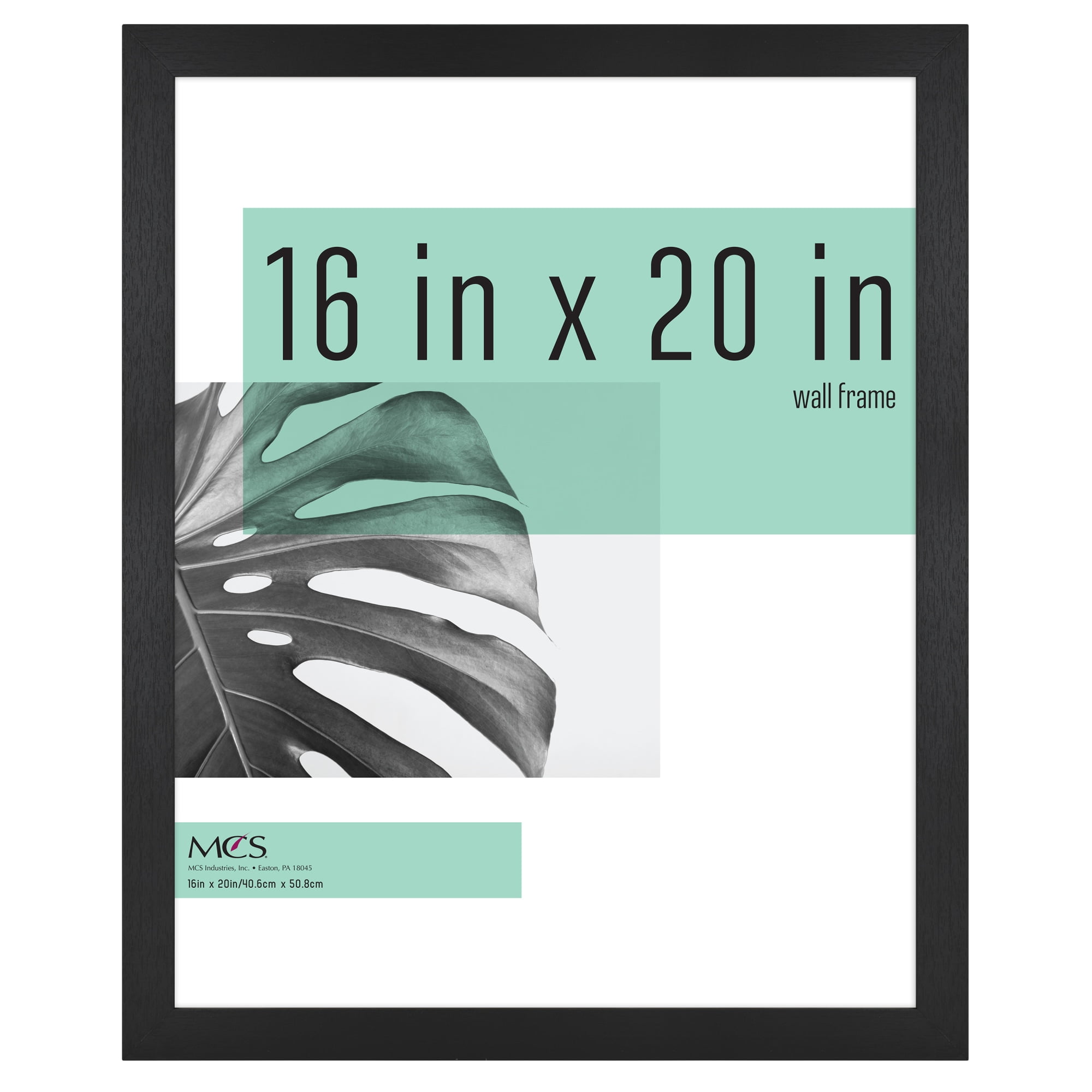 MCS Gallery Poster Frame, 16" x 20", Black Woodgrain - Walmart.com