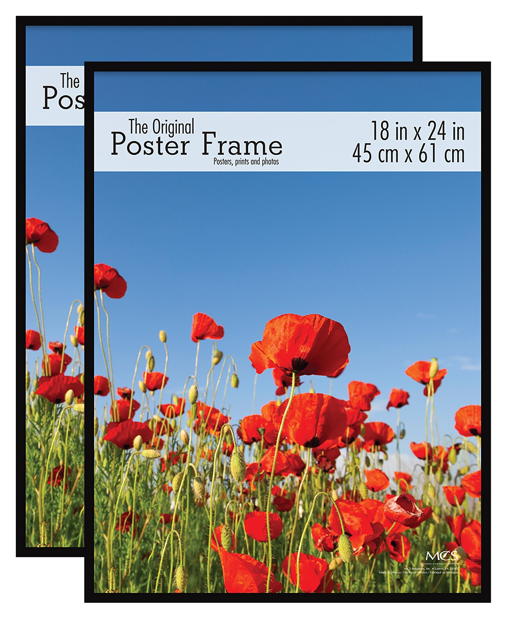 MCS Original Poster Frame, 18 x 24 Inch, Black, Set of 2 - Walmart.com