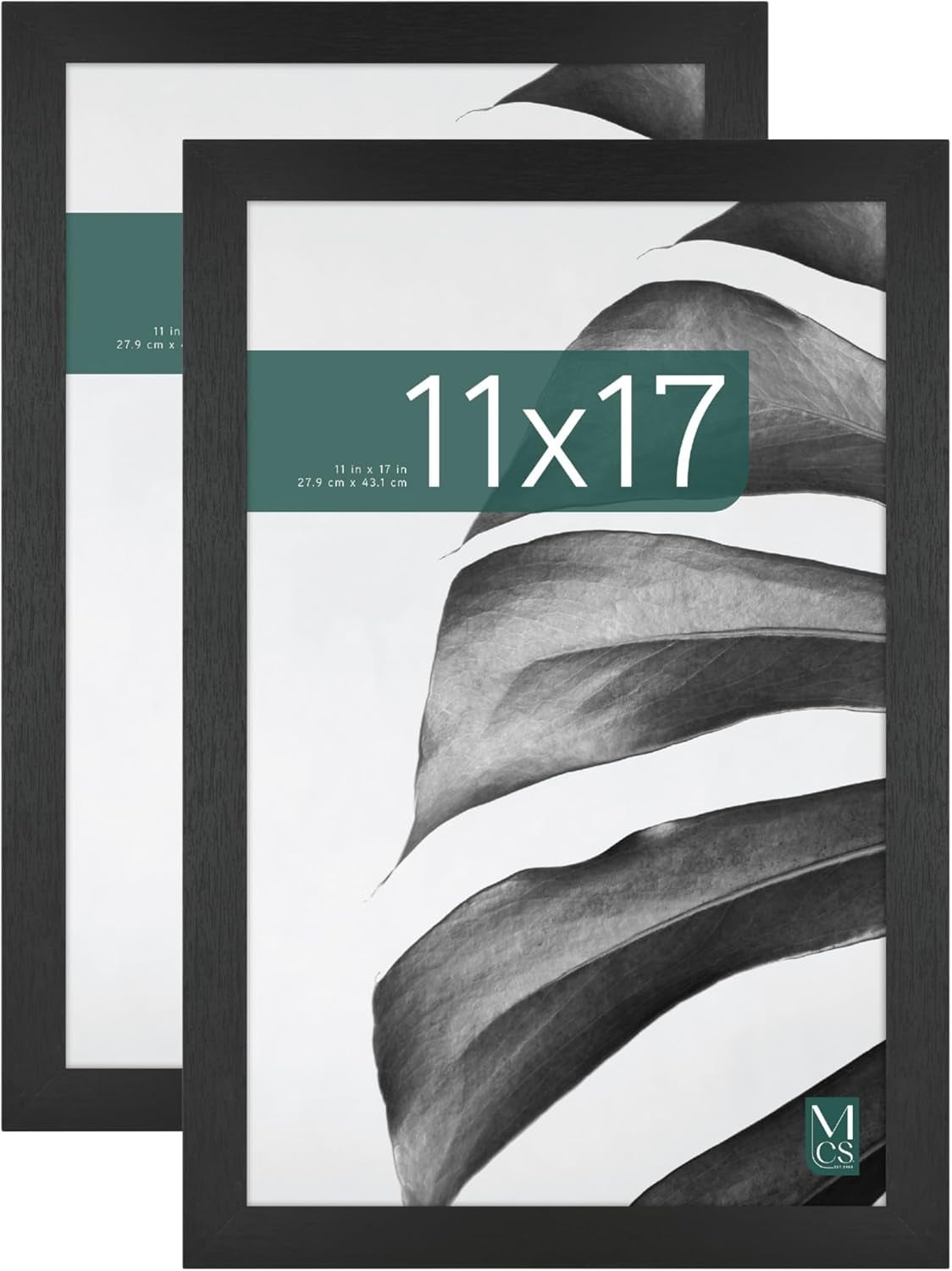 MCS Studio Gallery 11x17 Picture Frame Black Woodgrain, Rectangle Photo ...