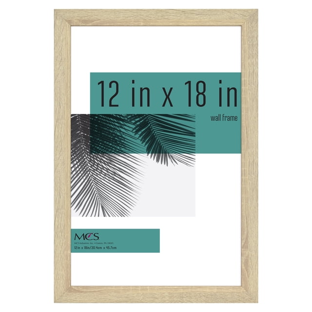 MCS Studio Gallery 12x18 Picture Frame Natural Woodgrain, Rectangle ...