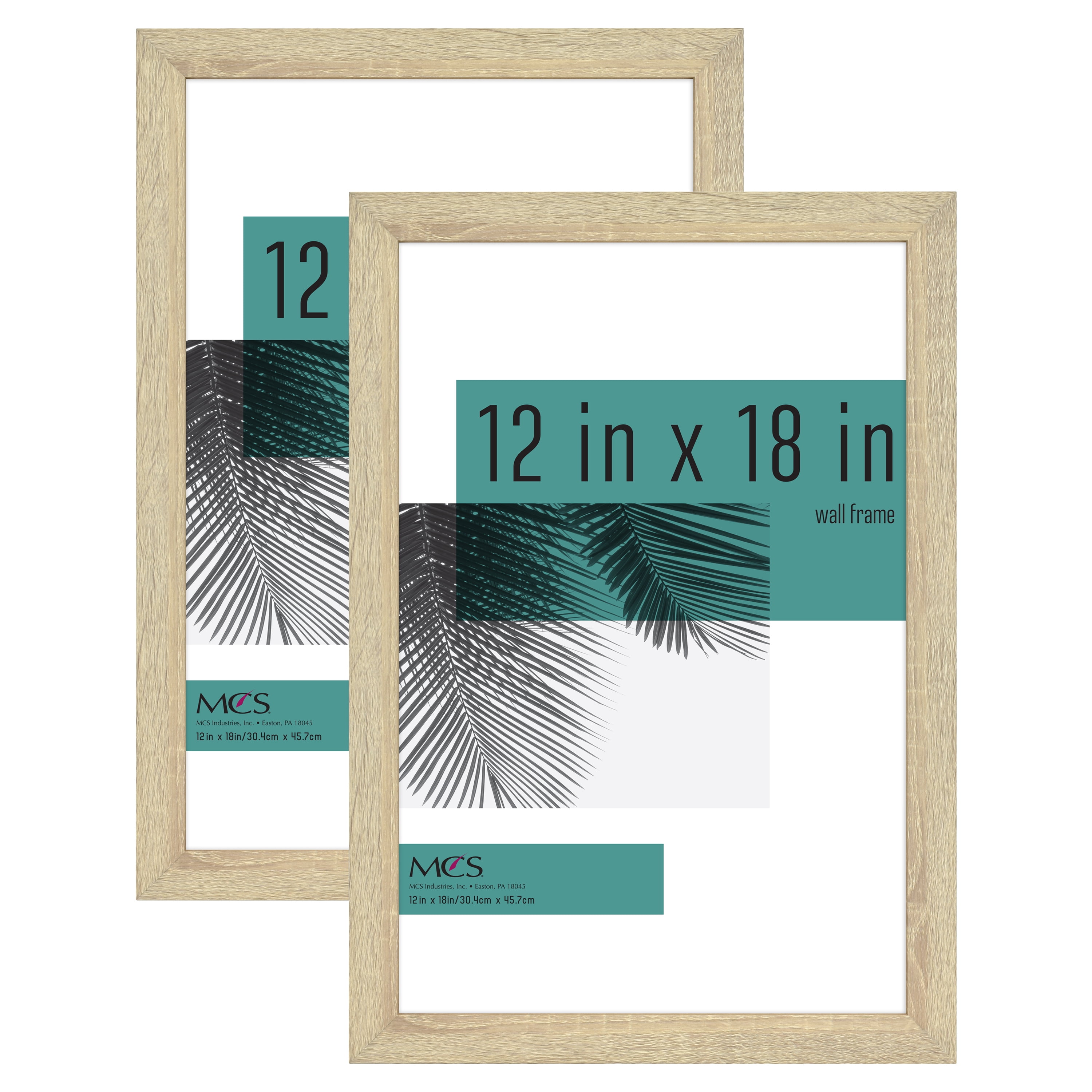 MCS Studio Gallery 12x18 Picture Frame Natural Woodgrain, Rectangle ...