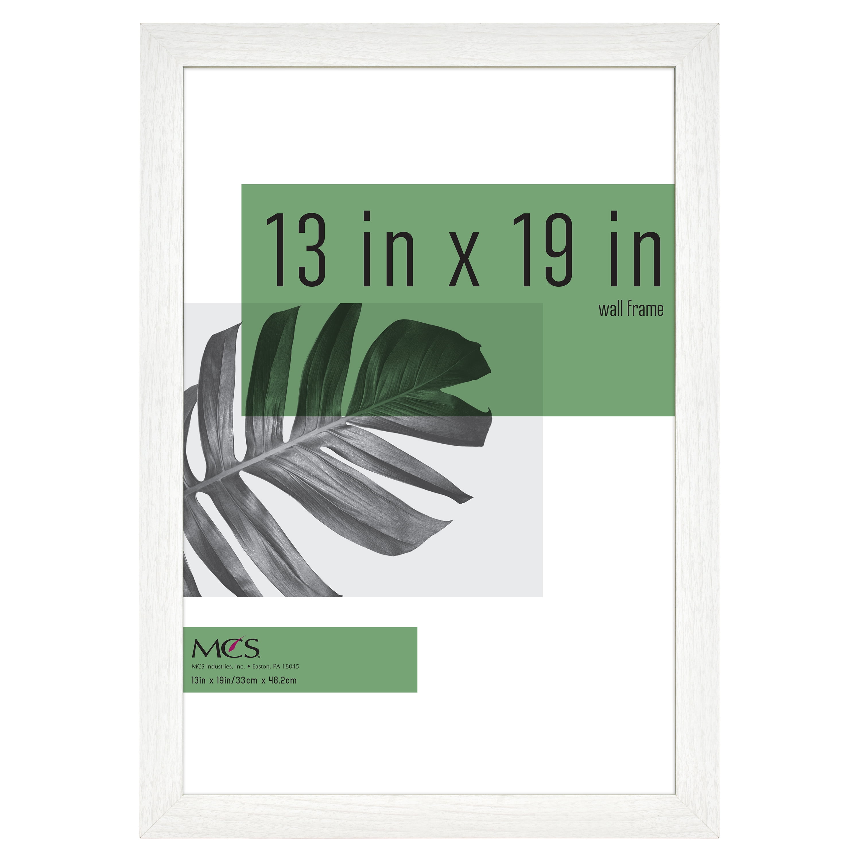 MCS Studio Gallery 13x19 Picture Frame White Woodgrain, Rectangle Photo ...