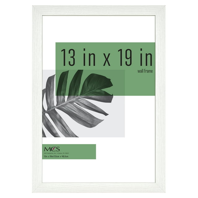 MCS Studio Gallery 13x19 Picture Frame White Woodgrain, Rectangle Photo ...