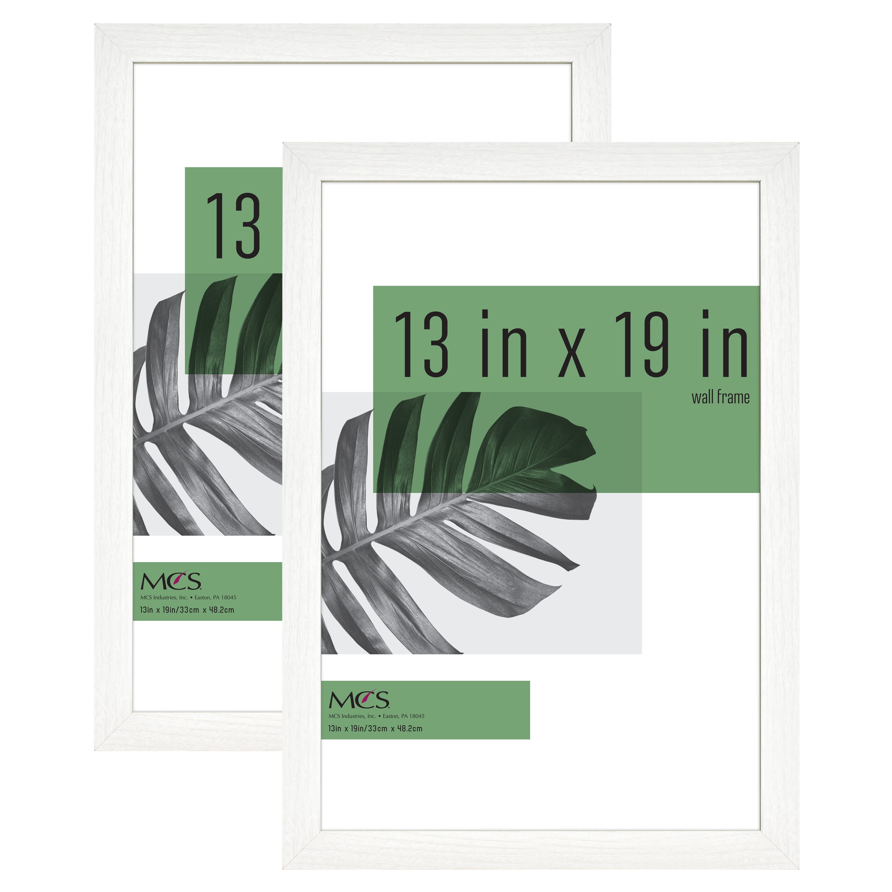 MCS Studio Gallery 13x19 Picture Frame White Woodgrain, Rectangle Photo ...