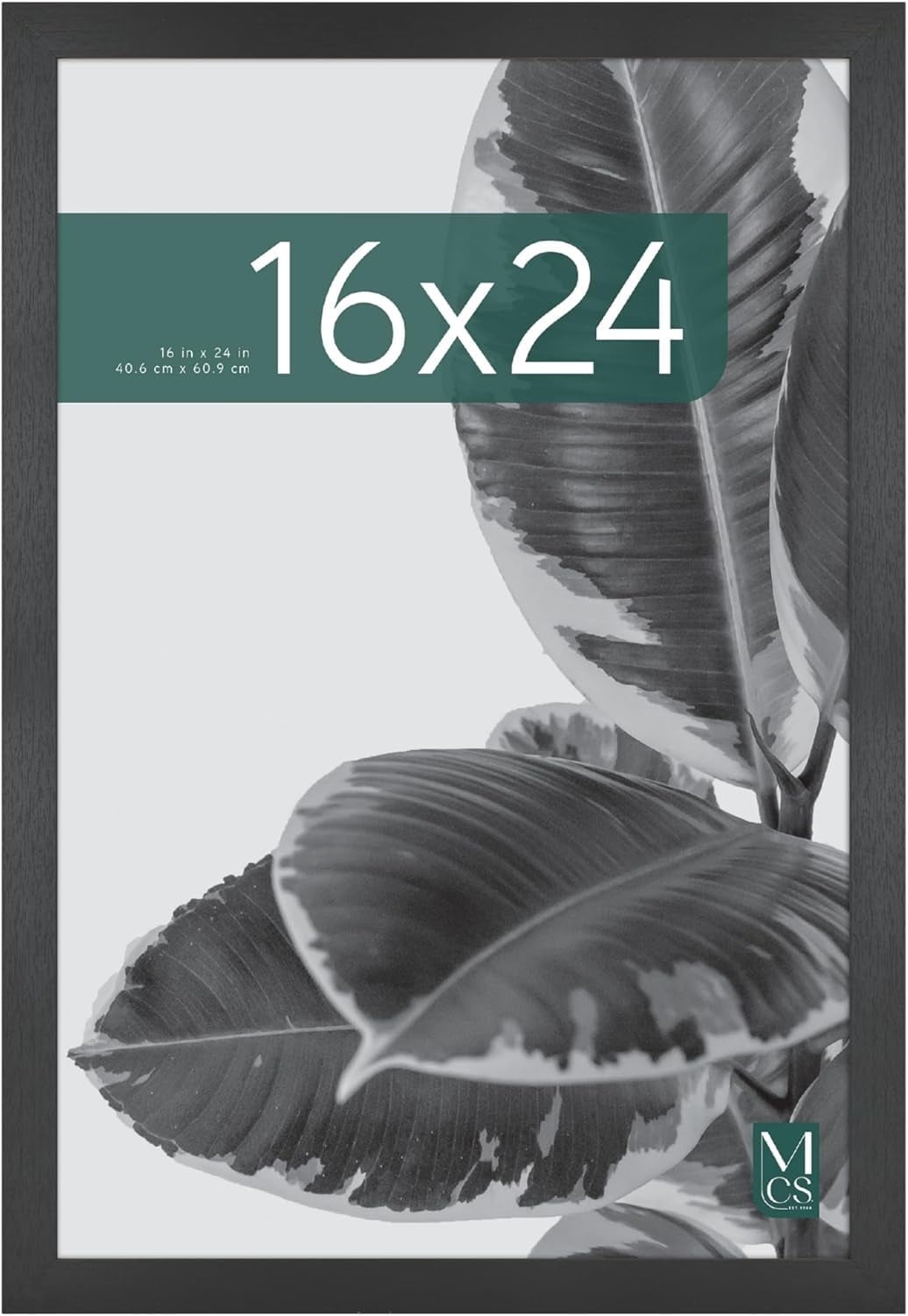 MCS Studio Gallery 16x24 Poster Frame Black Woodgrain, Vertical & Horizontal Wall Hanging Large ...