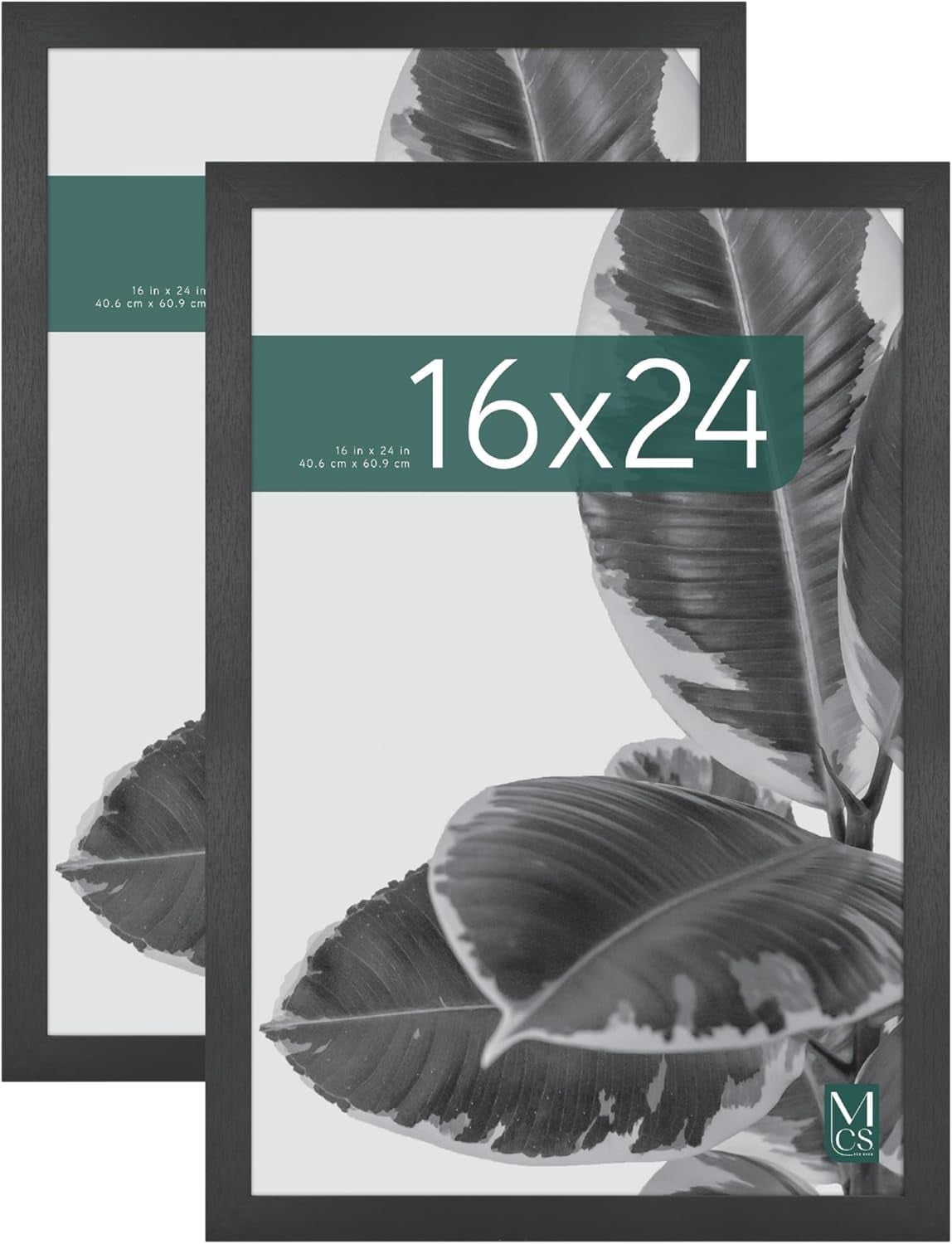 MCS Studio Gallery 16x24 Poster Frame Black Woodgrain (2-Pack ...