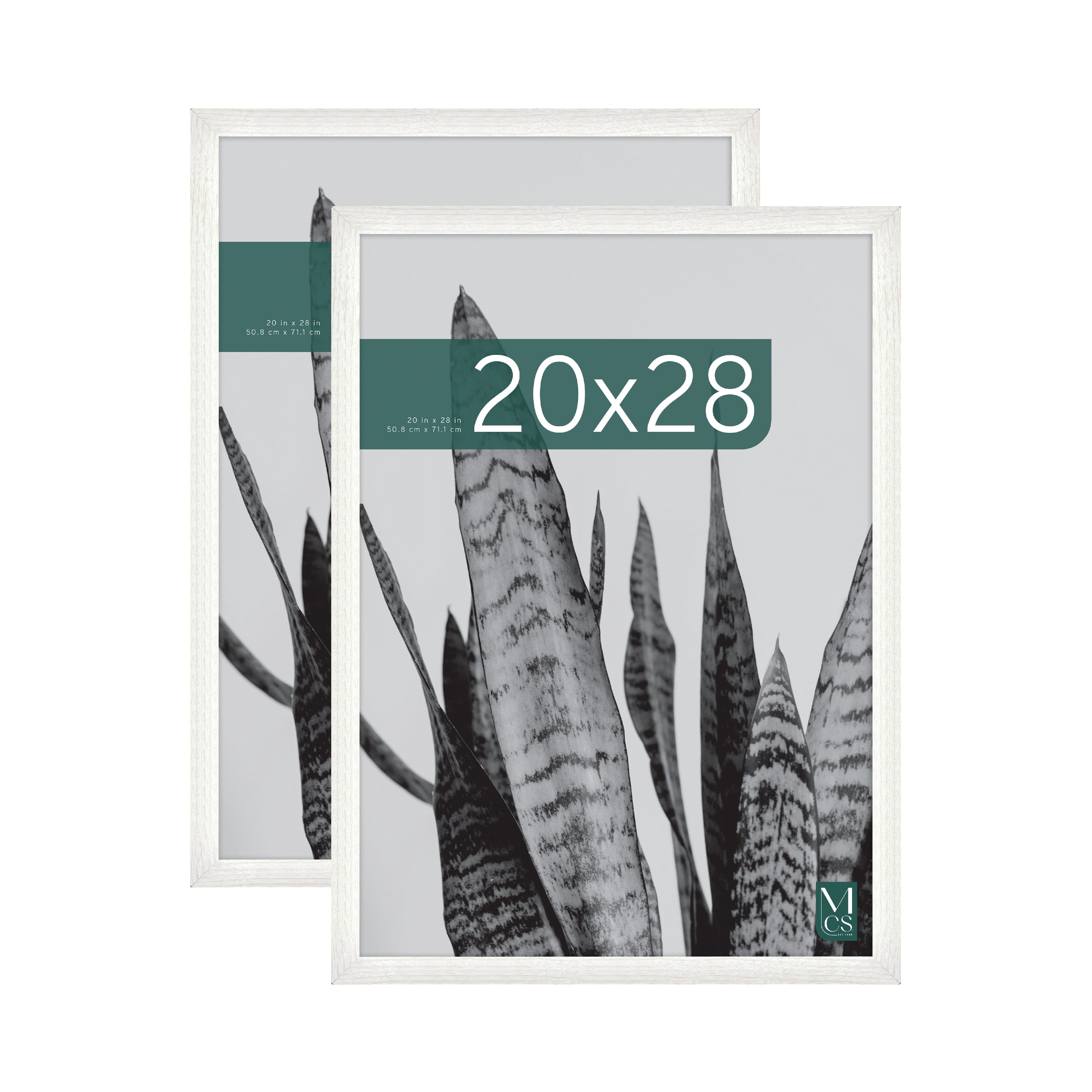 MCS Studio Gallery 20x28 Poster Frame White Woodgrain Engineered Wood ...