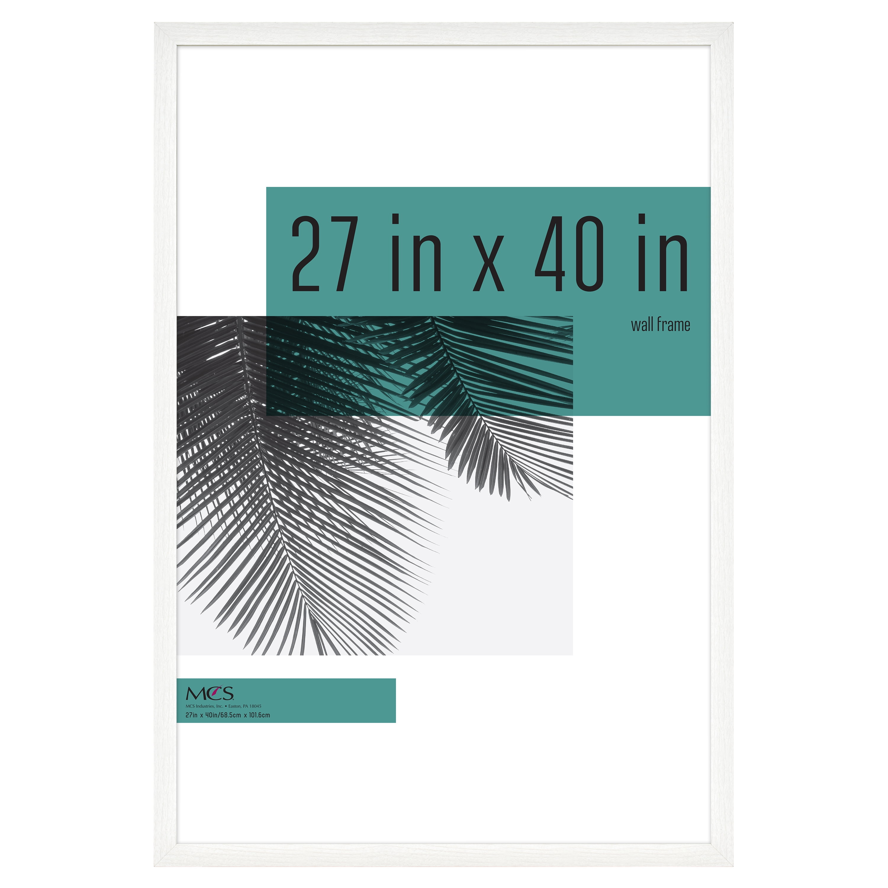 MCS Studio Gallery 27x40 Poster Frame White Woodgrain, Vertical ...