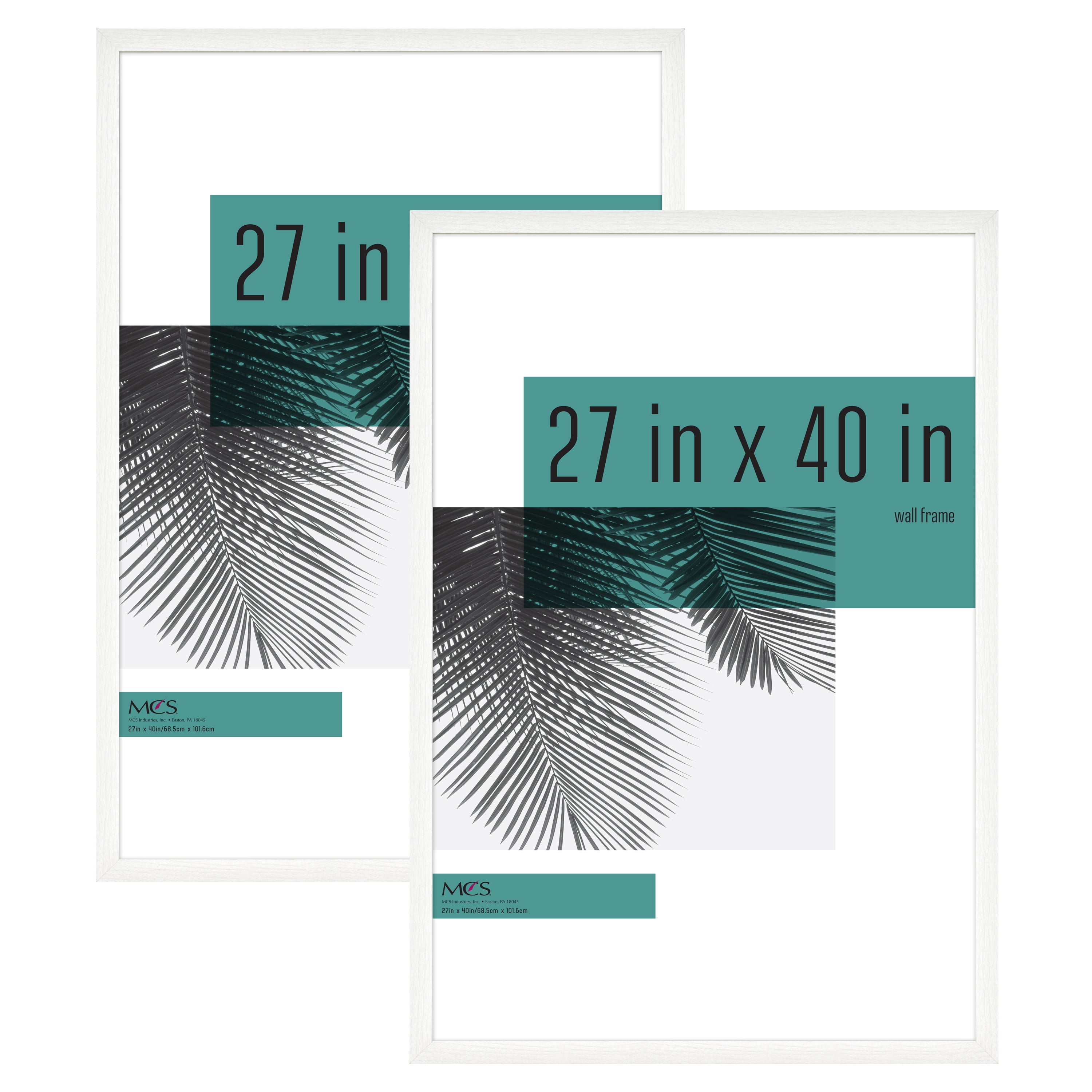 MCS Studio Gallery 27x40 Poster Frame White Woodgrain, Vertical ...