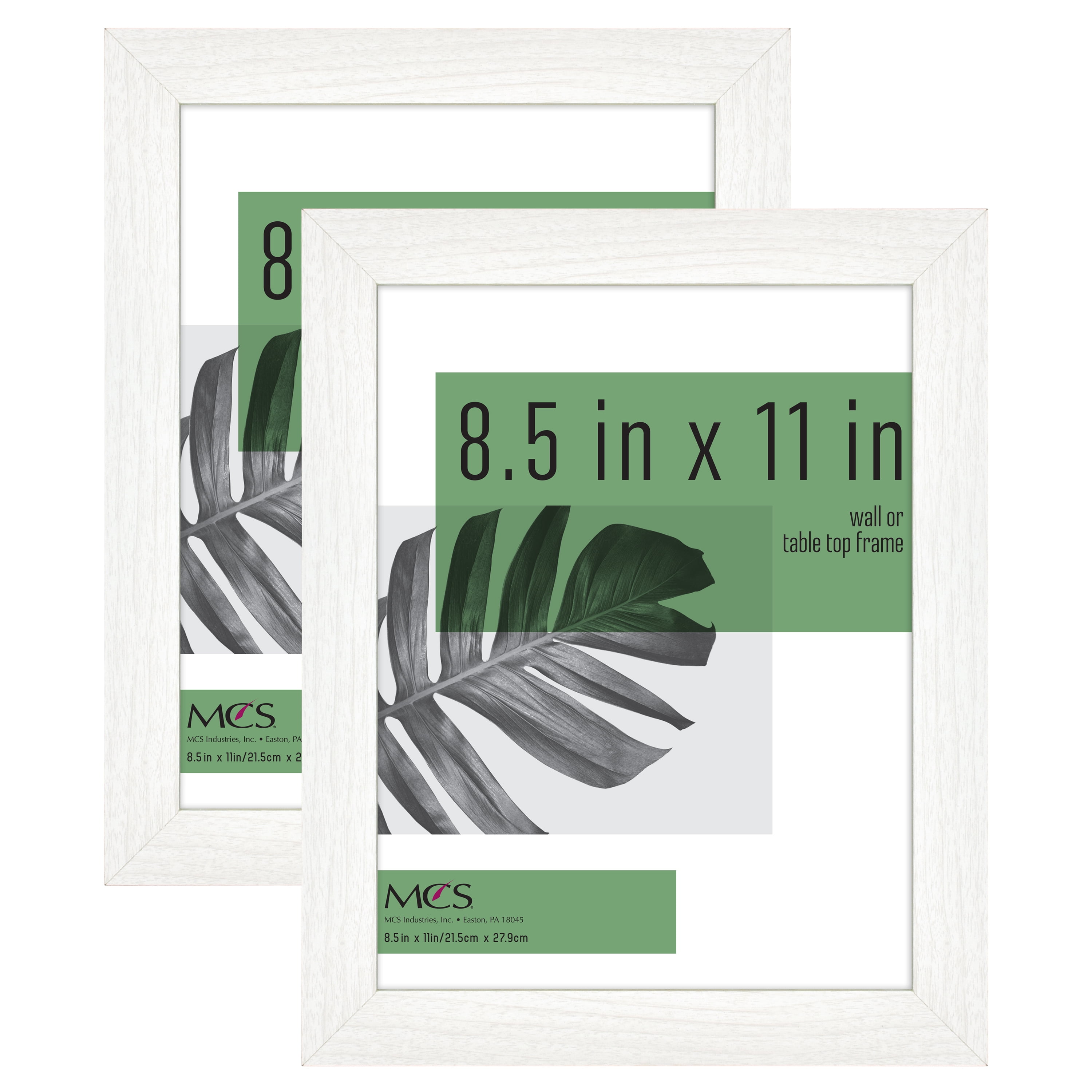 MCS Studio Gallery 8.5x11 Picture Frame White Woodgrain, Rectangle ...