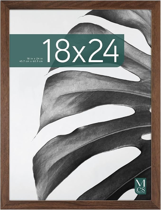 MCS Studio Gallery Frame, Walnut Woodgrain, 18 x 24 in, Single Walnut ...