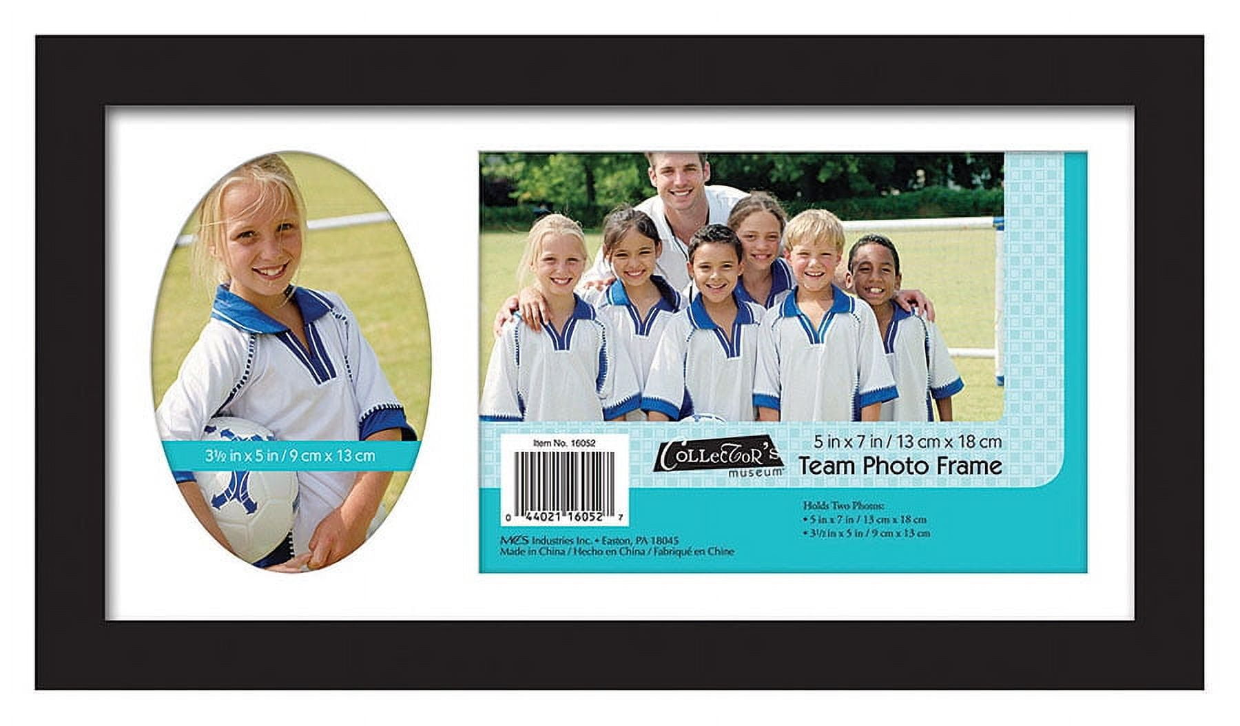 MCS Black Finish Picture Frame, Duo for Team Photo & Small Image, 5x7 ...