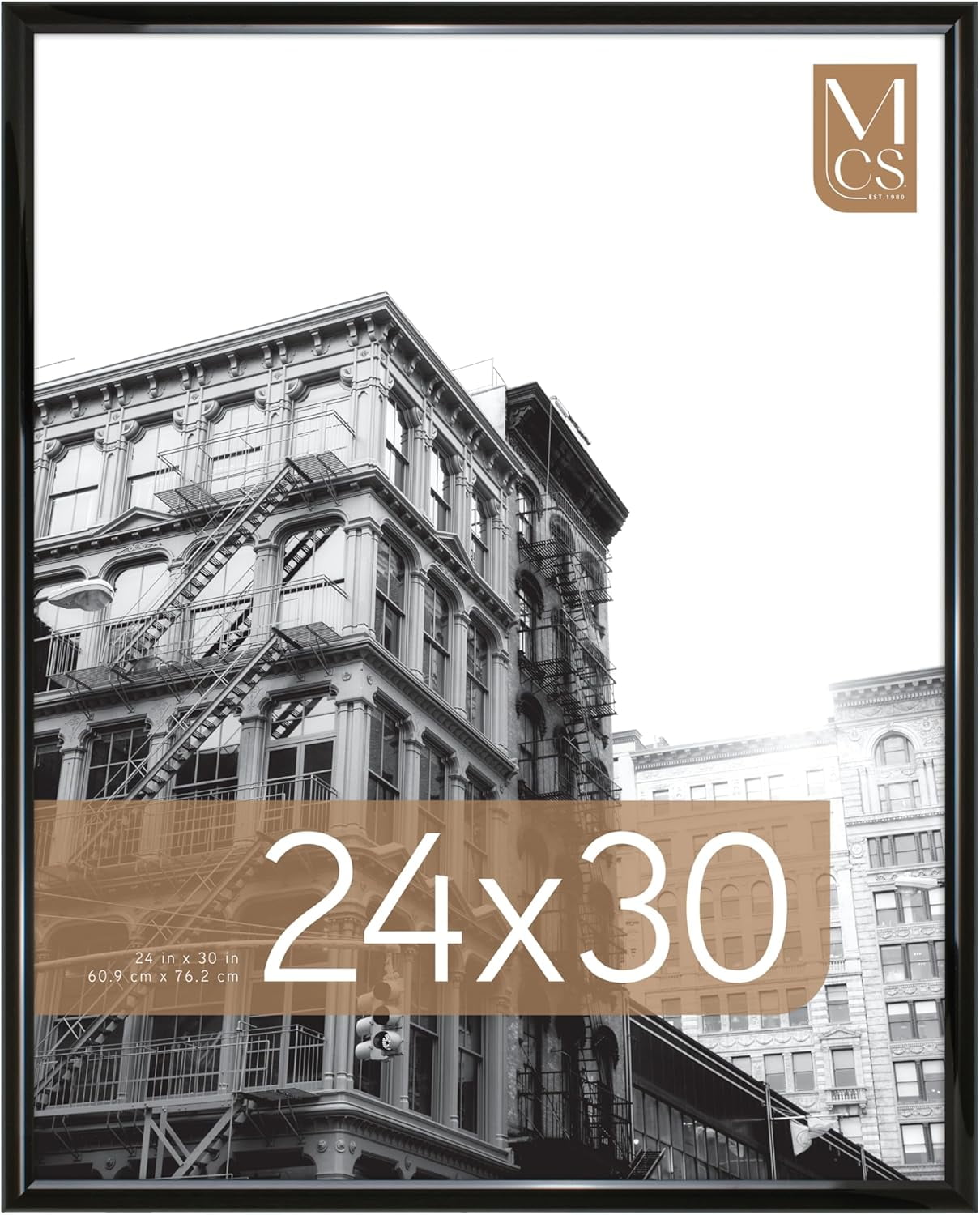 MCS Trendsetter 24x30 Poster Frame Black High-Gloss, Vertical ...